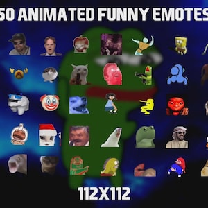 50 Animated Funny Emotes Pack for Twitch, Kick, Youtube and Discord ...