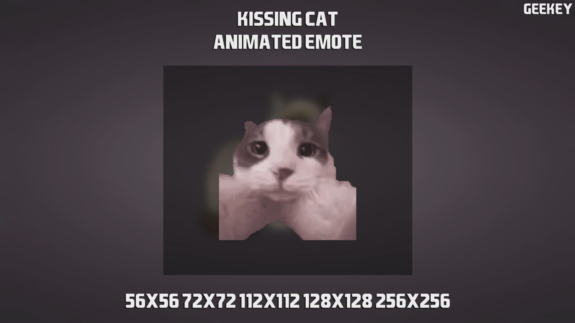 Kissing Cat Animated Emote for Twitch, Youtube and Discord - Meme Cat ...