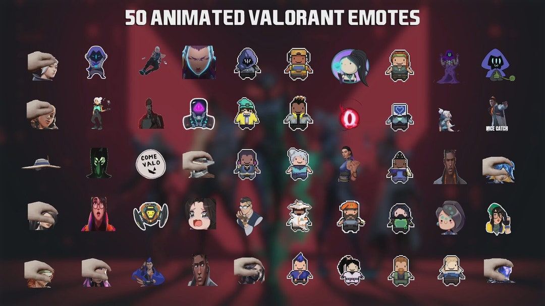 50 Animated Valorant Emotes Pack for Twitch, Youtube and Discord ...