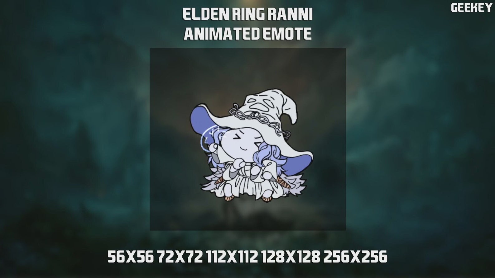 Elden Ring Ranni Animated Emote for Twitch, Youtube and Discord Elden Ring Animated Emote Twitch ...