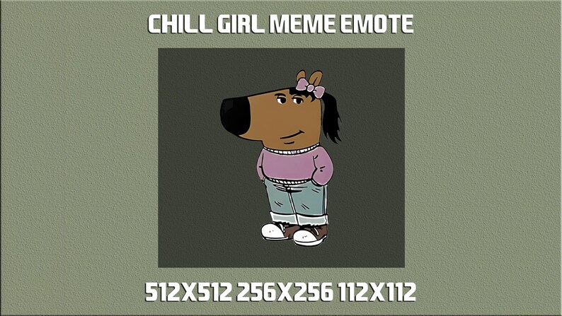 Chill Girl Meme Emote for Twitch, Kick, Youtube and Discord - Meme Guy ...