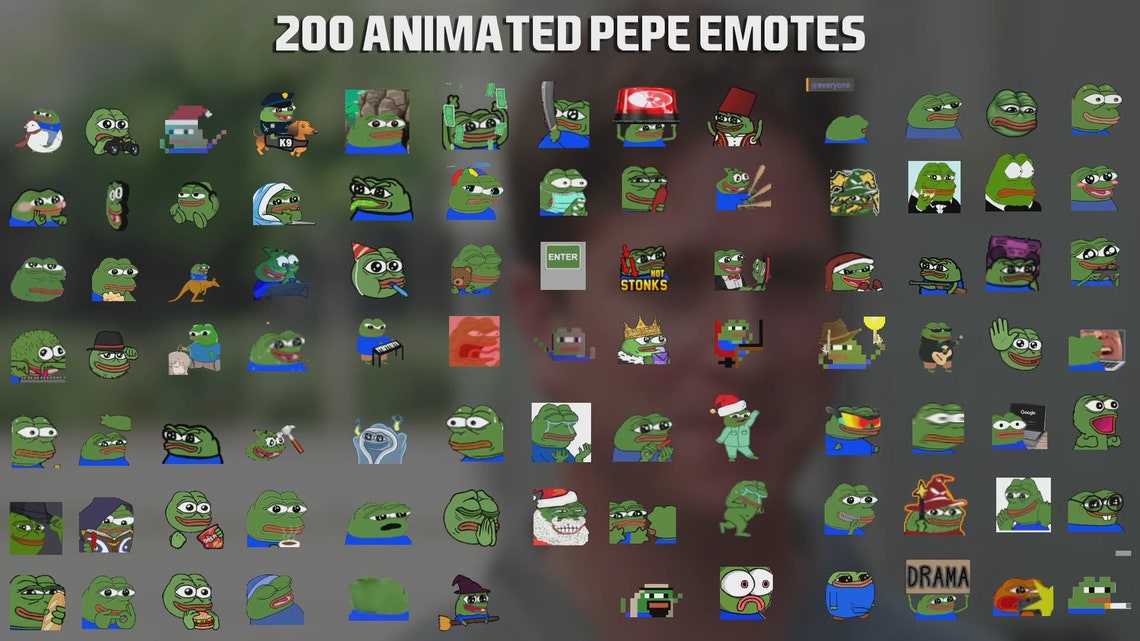 200 Animated Pepe Emotes Pack for Twitch, Youtube and Discord - Twitch ...