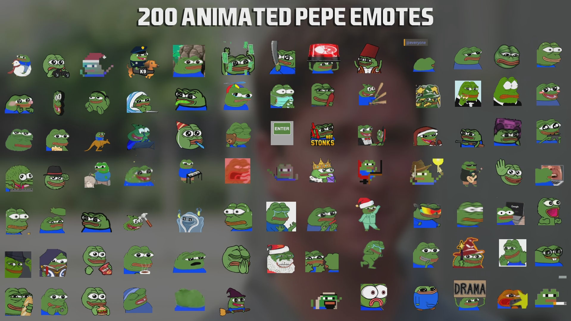 200 Animated Pepe Emotes Pack for Twitch, Youtube and Discord - Twitch ...