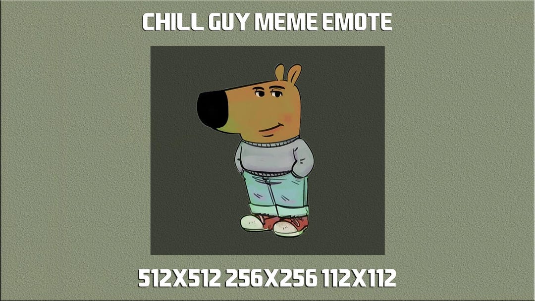 Chill Guy Meme Emote for Twitch, Kick, Youtube and Discord - Meme Guy ...