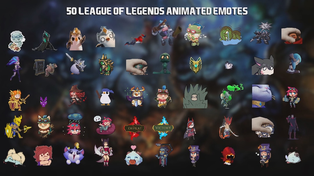 50 Animated League of Legends Emotes Pack for Twitch, Youtube and ...