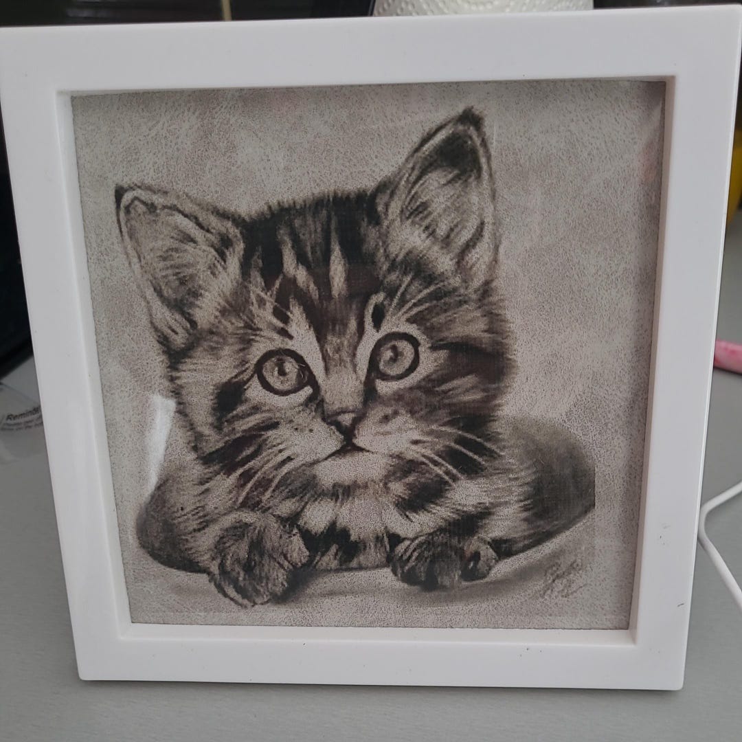 Personalized Card Engraving Photo of Your Choice on Imitation Leather ...