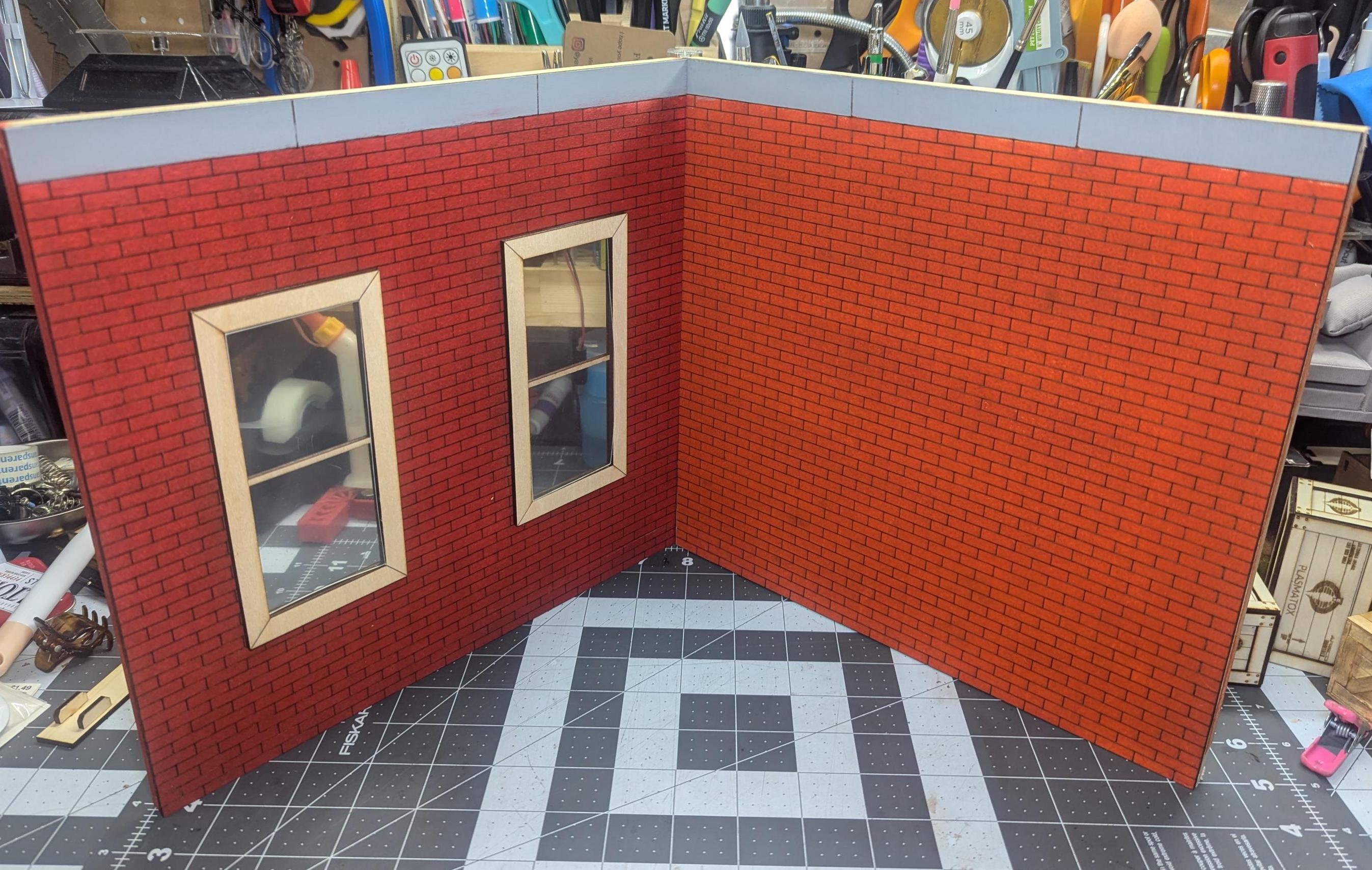 1 12 Scale Brick Diorama Wall Etsy
