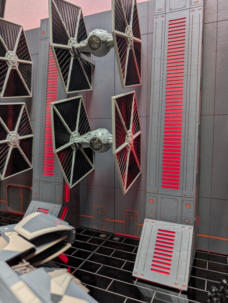 Star Wars Micro Galaxy Squadron Diorama Tie Fighter Wall - Etsy