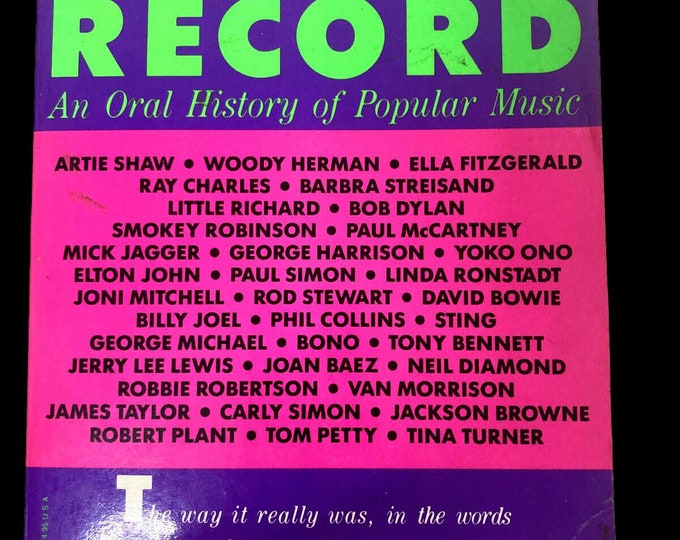 Book, off the Record by Joe Smith. MUSIC 1989 Good Condition for the ...