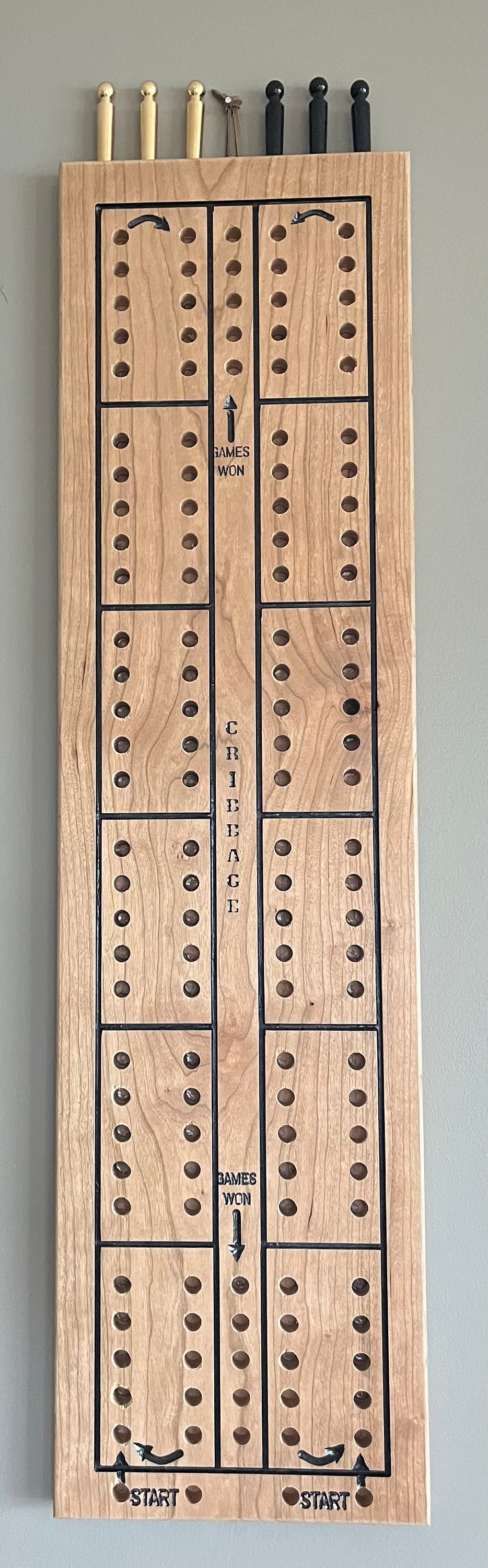 Jumbo Cribbage Board - Etsy