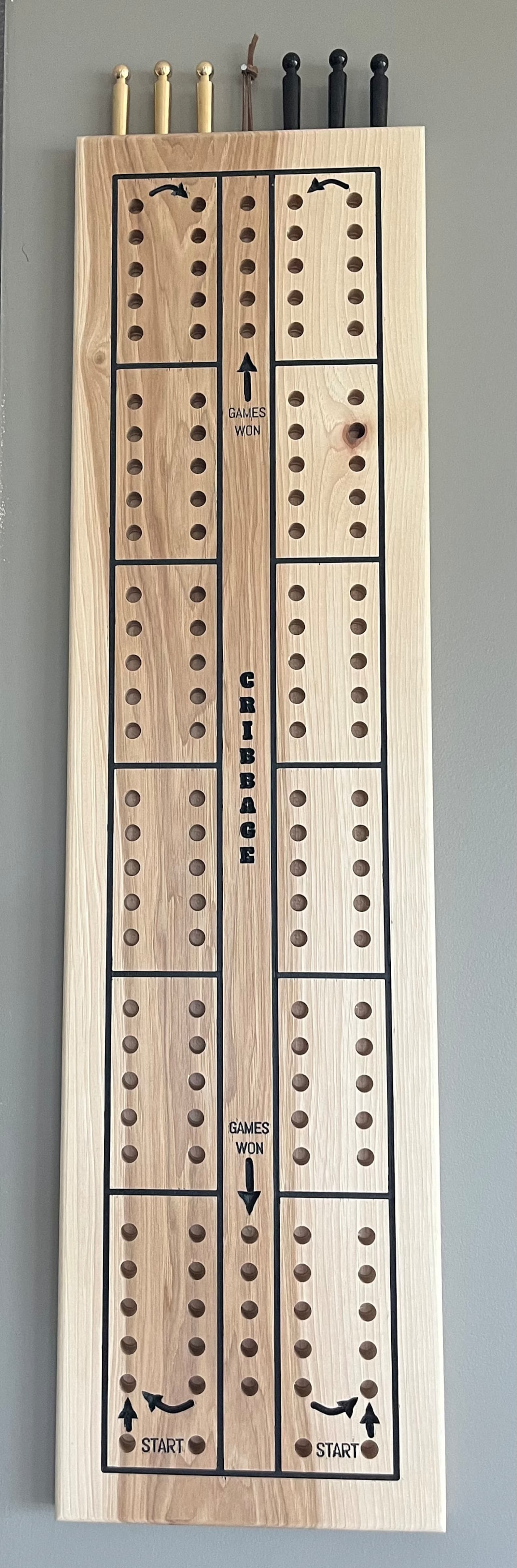 Jumbo Cribbage Board - Etsy