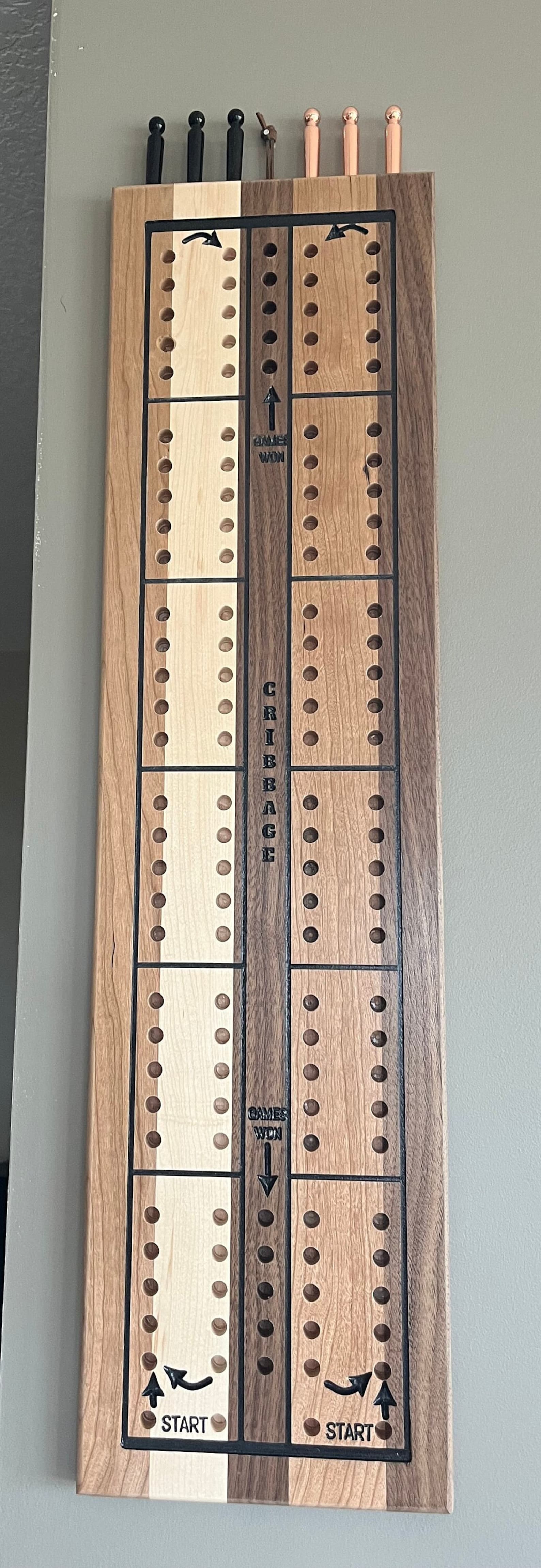 Jumbo Cribbage Board - Etsy
