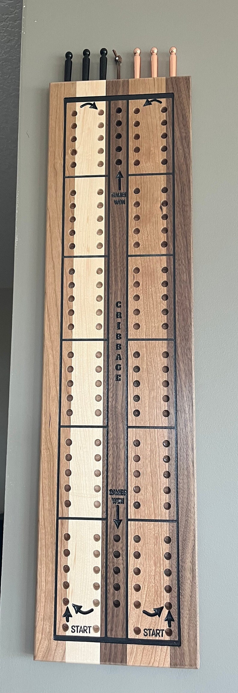 Jumbo Cribbage Board - Etsy