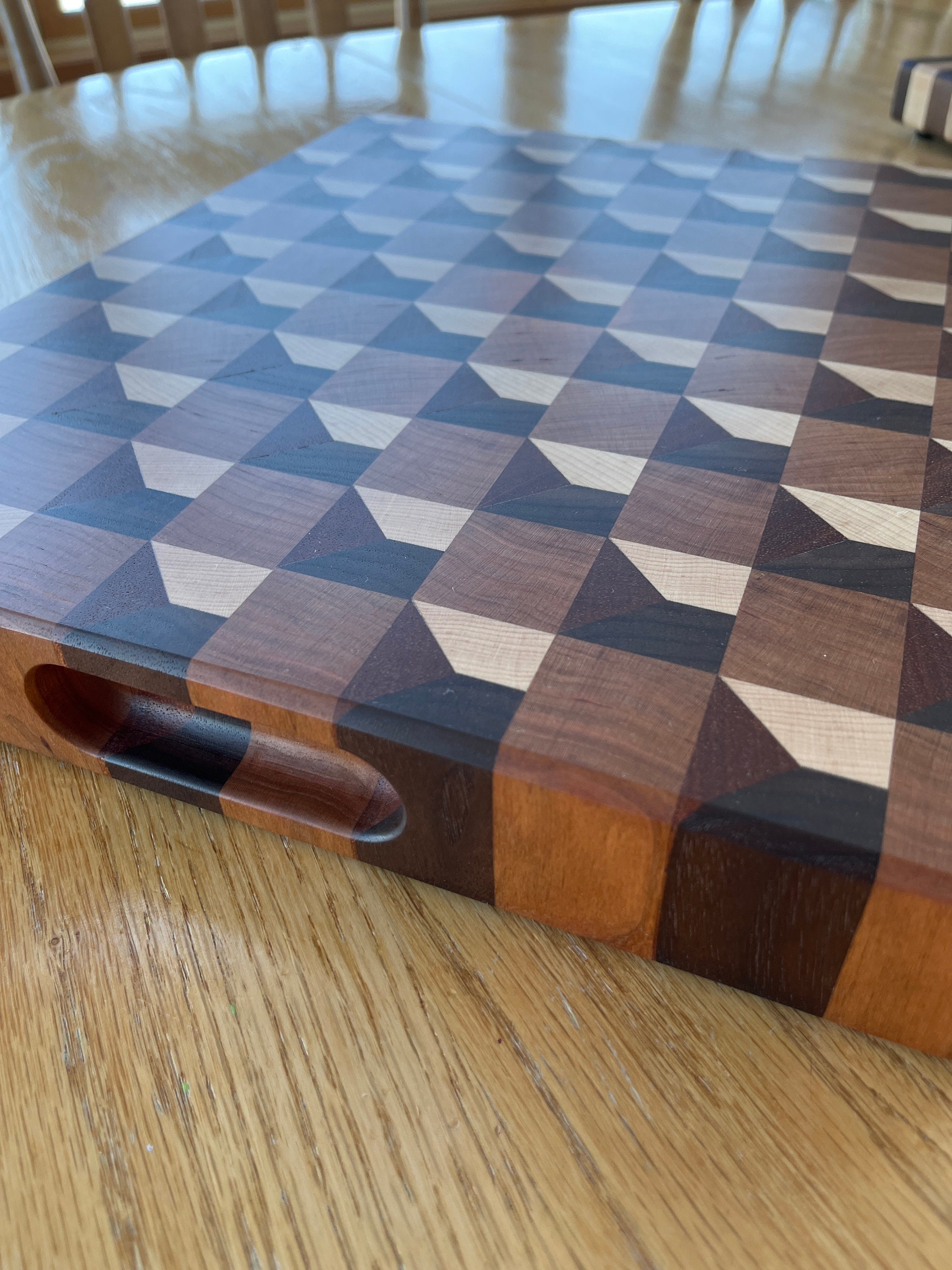 Handmade 3D Optical Illusion Cutting Board - Etsy