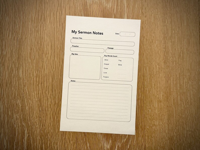 Kids Sermon Notes Printable PDF, Simple Christian Children's Resource ...