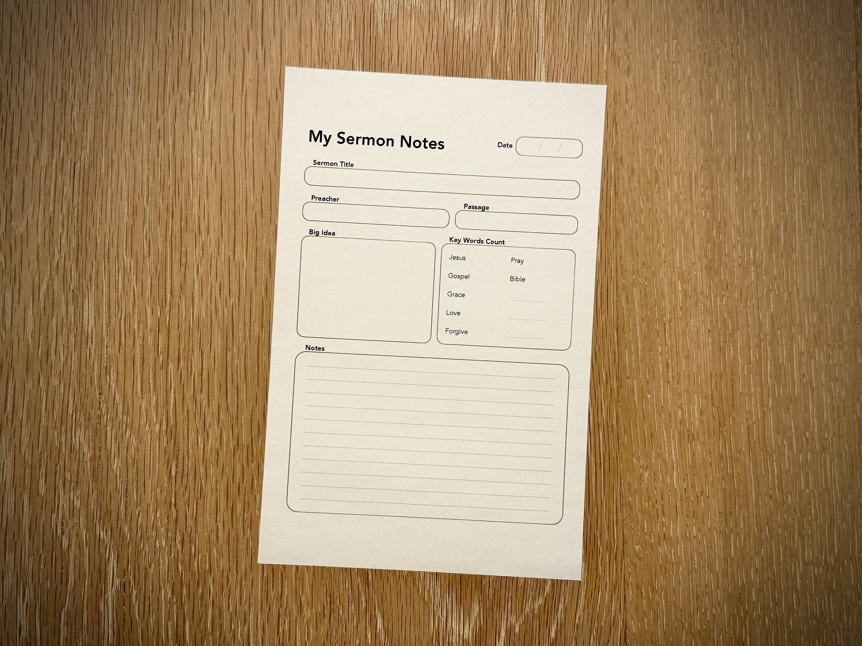 Kids Sermon Notes Printable PDF, Simple Christian Children's Resource ...