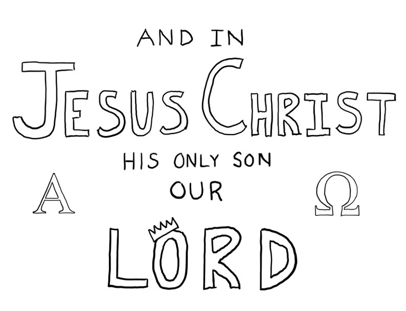 Apostles Creed Kids Coloring Pages (16 Pages, PDF Download) - Etsy