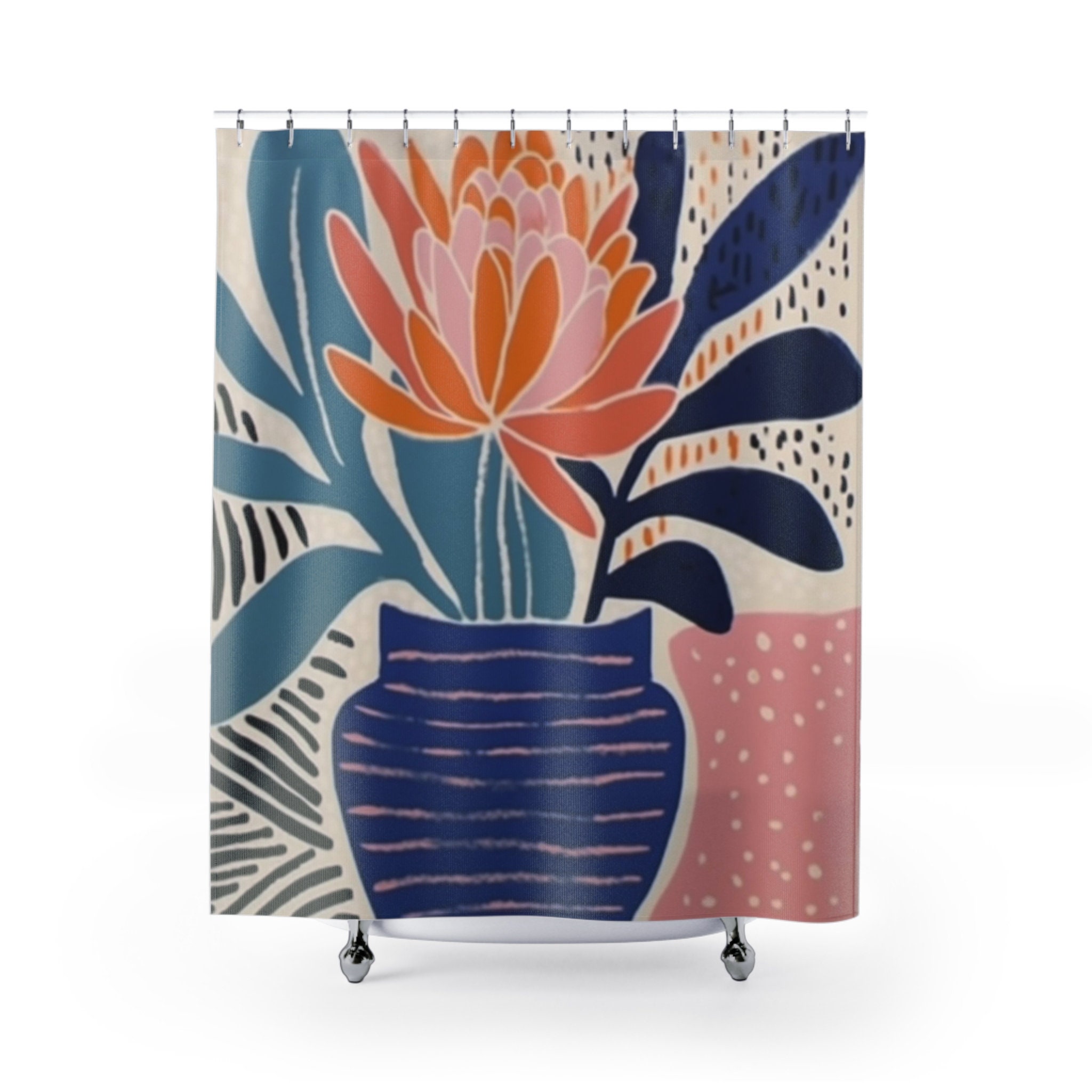 Contemporary petal Shower Modern Art Shower - Etsy