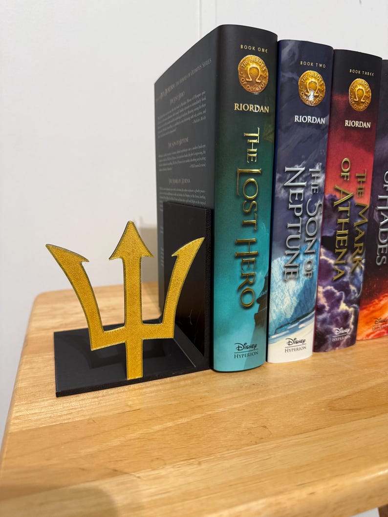 Percy Jackson Trident Bookend: 3D Printed Fantasy Decor - Etsy