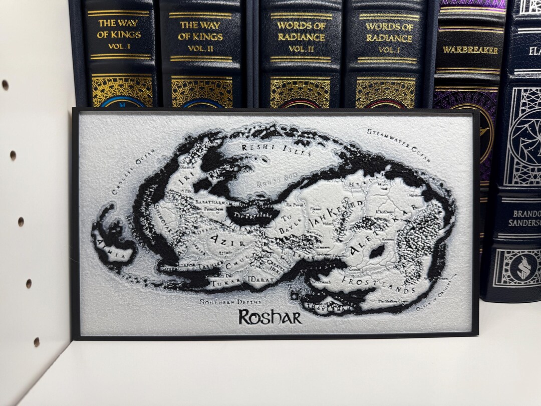 Map of Roshar 3D Printed Stormlight Archive - Custom Brandon Sanderson ...