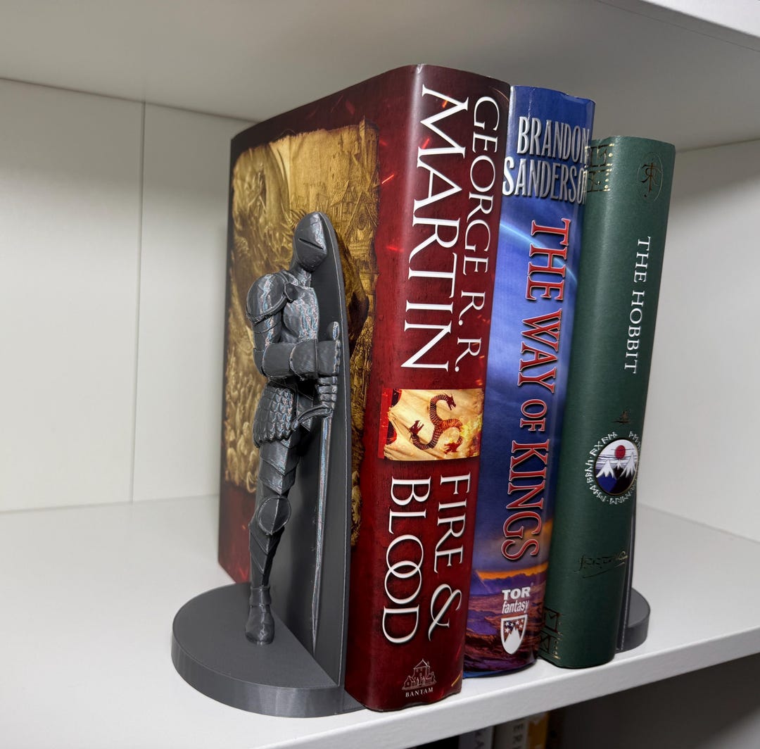 Medieval Knight Bookend: Fantasy Bookshelf Decor - Etsy