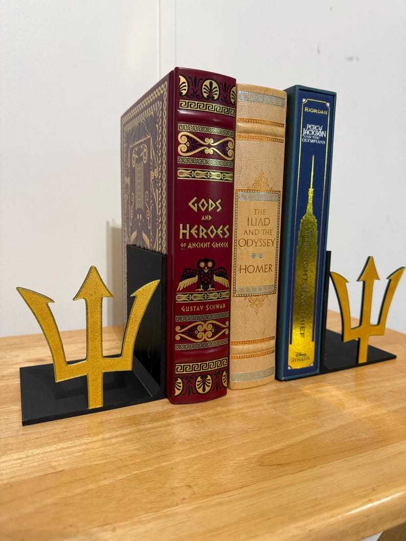 Percy Jackson Trident Bookend: 3D Printed Fantasy Decor - Etsy