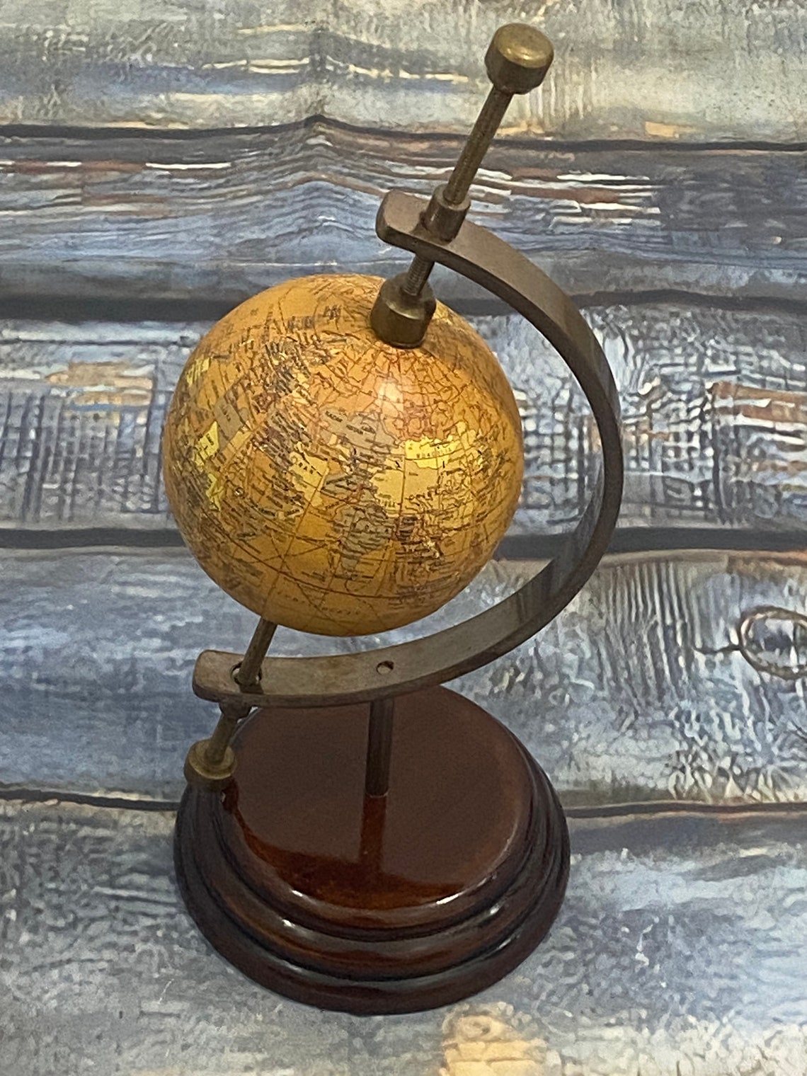 Brass Antique Style Globe World Map Nautical Handmade Beautiful Home or ...
