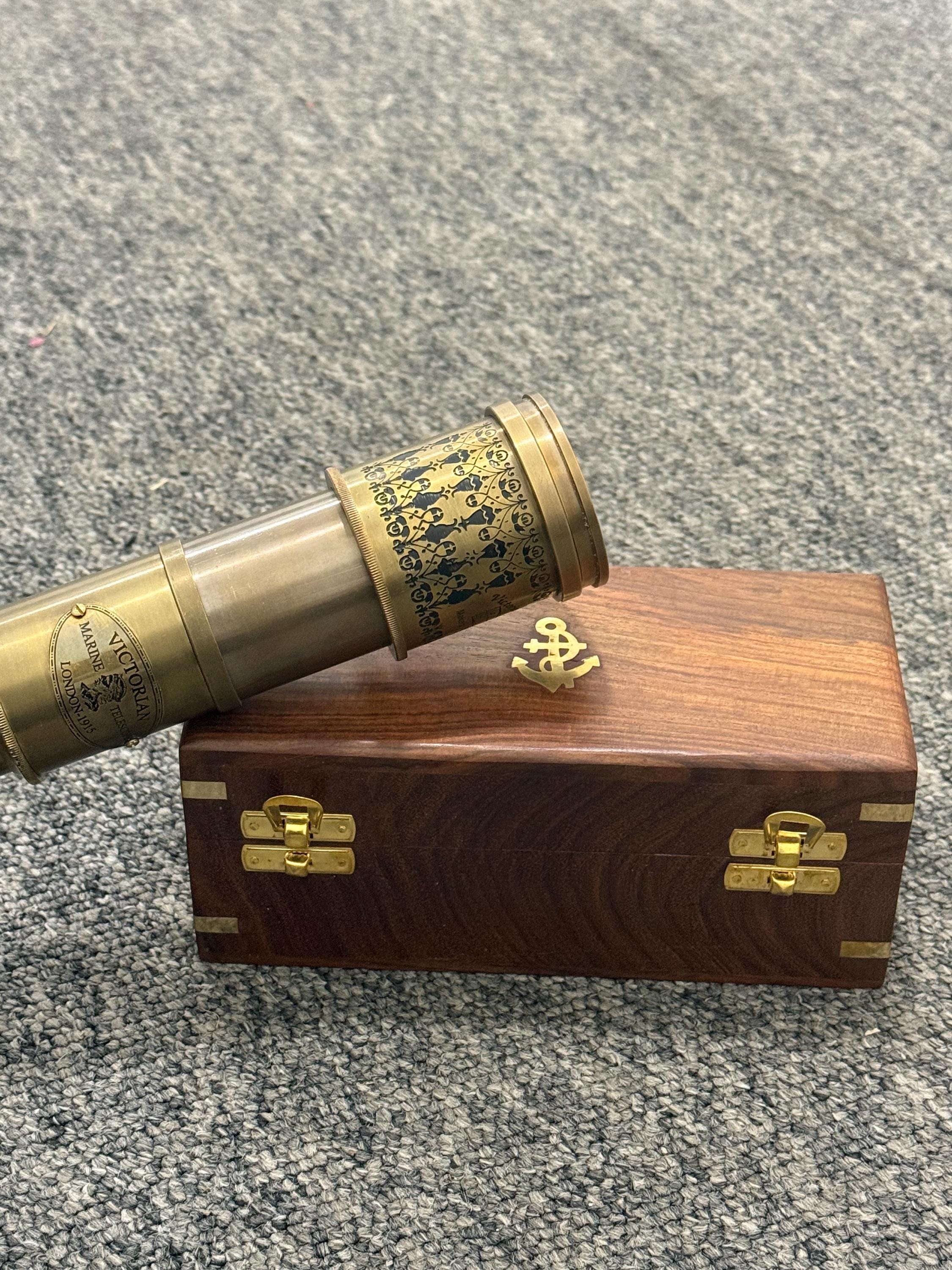 Vintage Brass Telescope Antique 20 Inch Hand Extending Naval Victorian ...