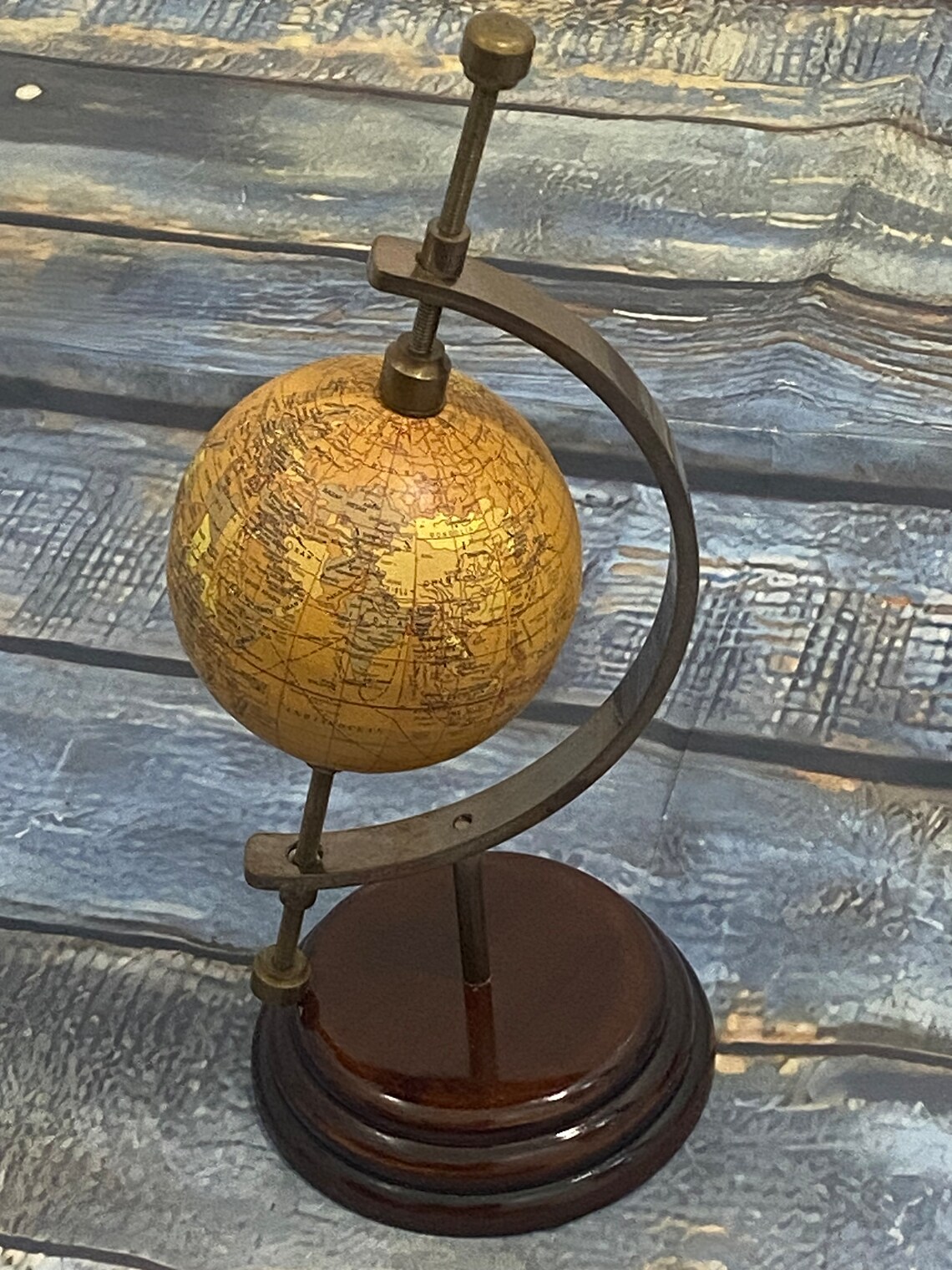Brass Antique Style Globe World Map Nautical Handmade Beautiful Home or ...