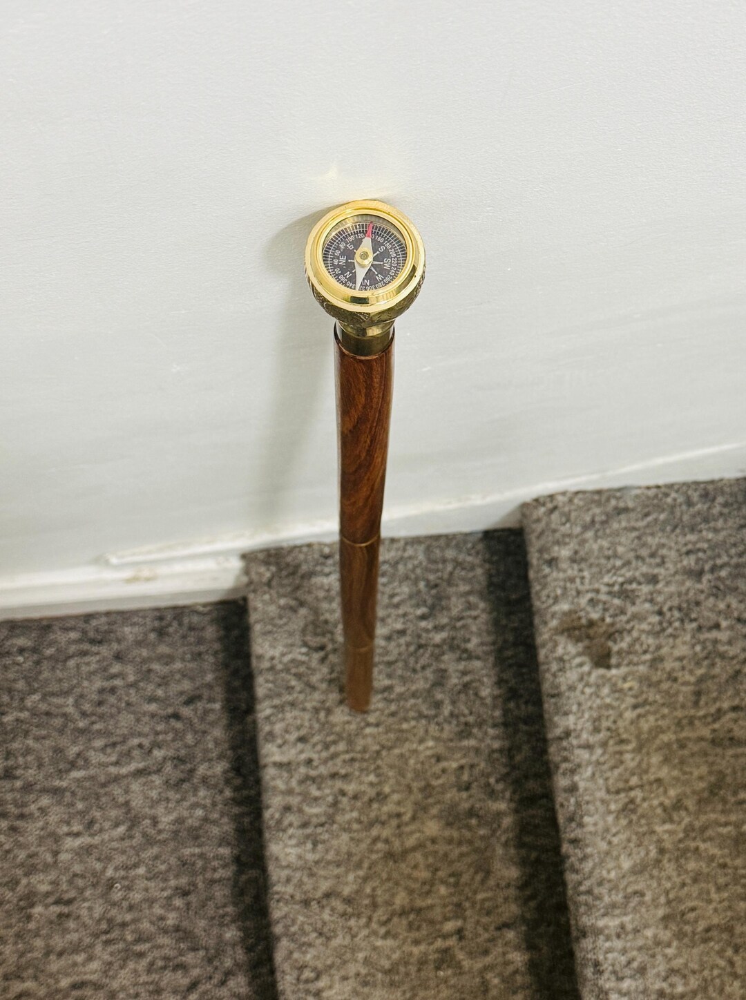 Delight Enterprises Compass Gentleman's Walking Stick, 36inch, Brass ...