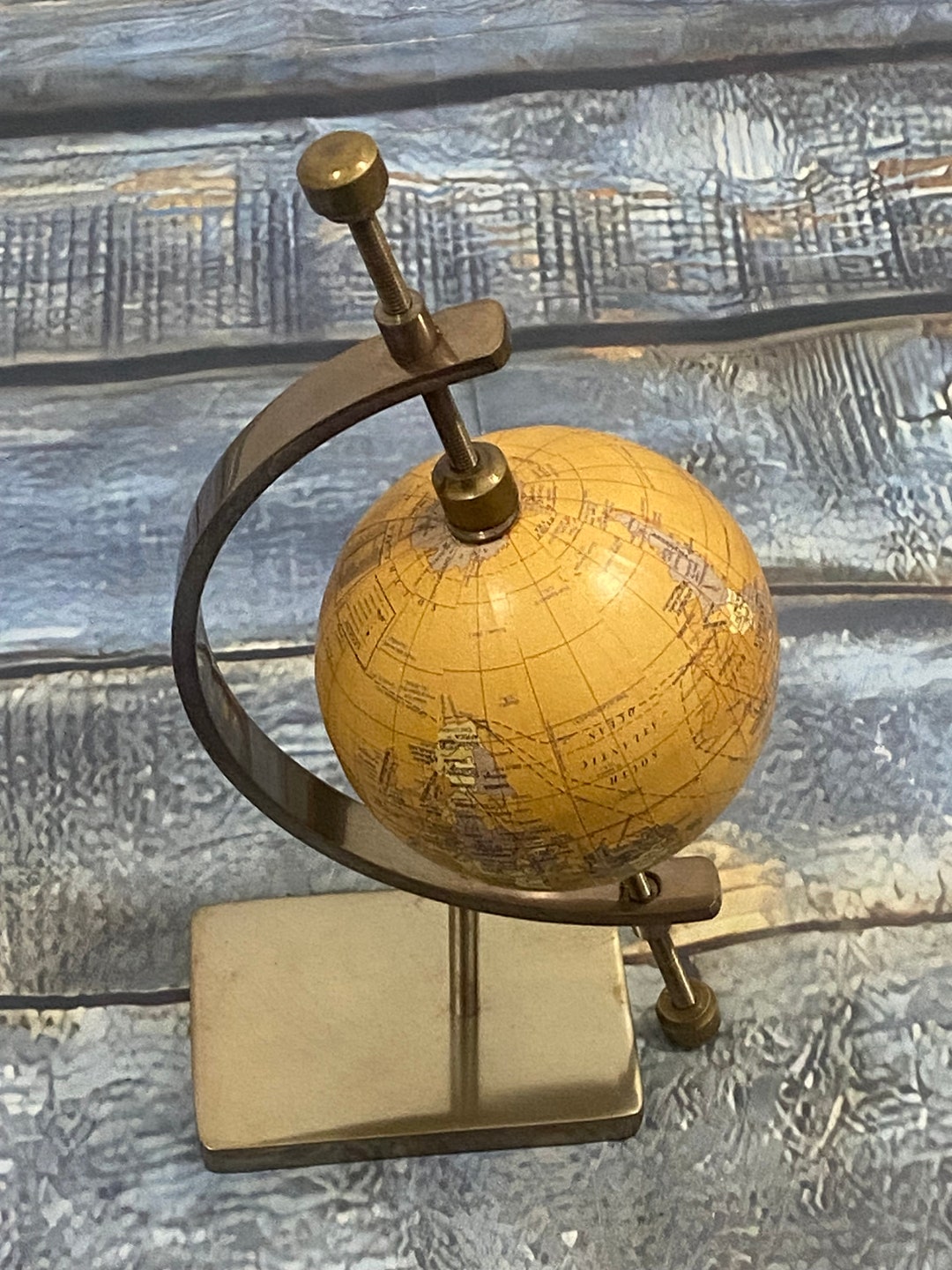 Brass Antique Style Globe World Map Nautical Handmade Beautiful Home or ...