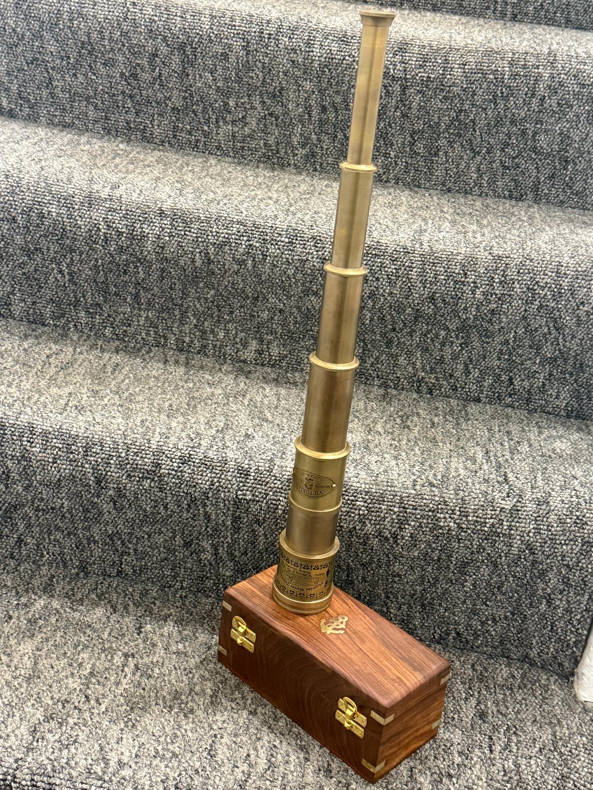 Vintage Brass Telescope Antique 20 Inch Hand Extending Naval Victorian ...
