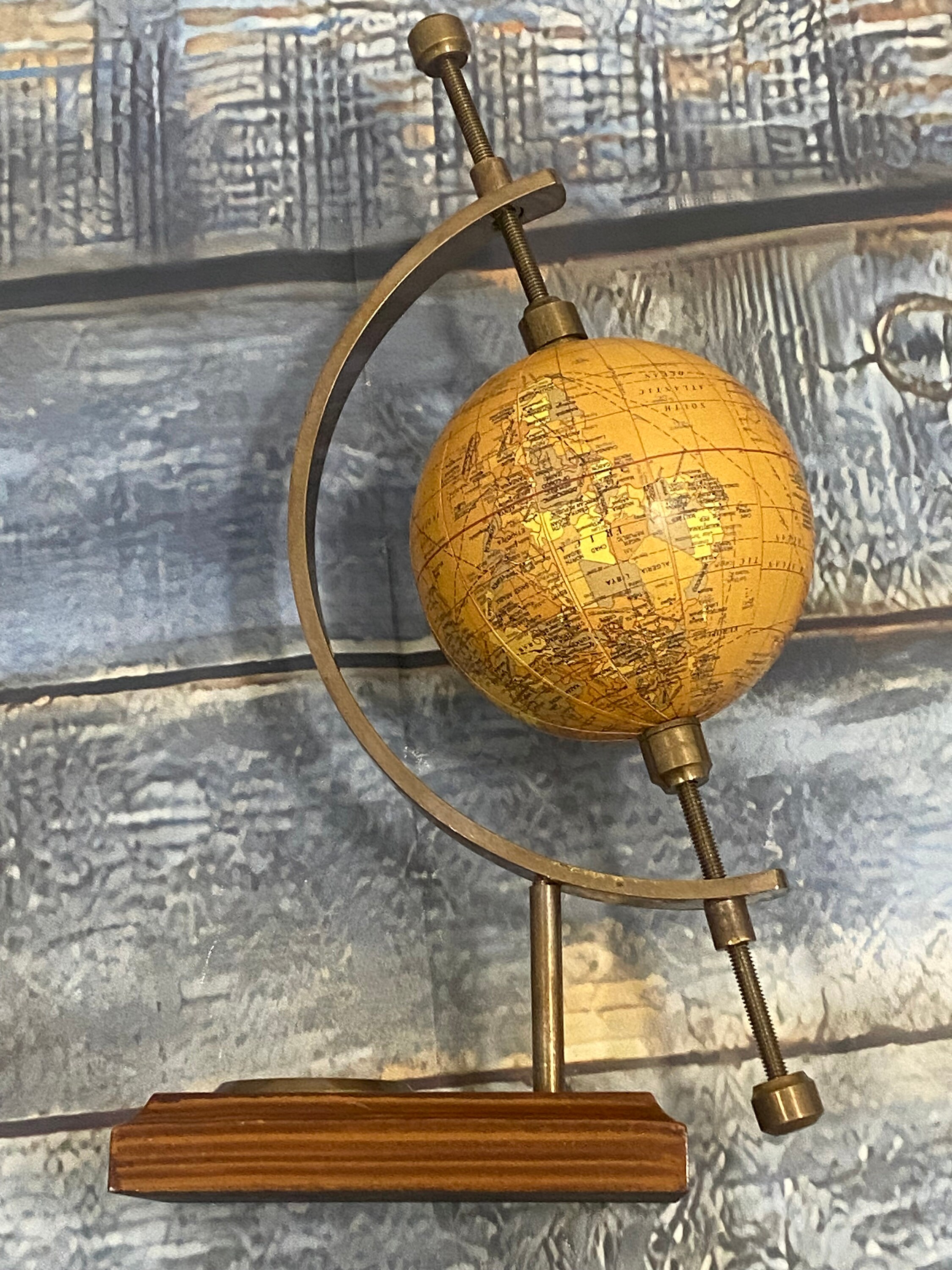 Brass Antique Style Globe World Map Nautical Handmade Beautiful Home or ...