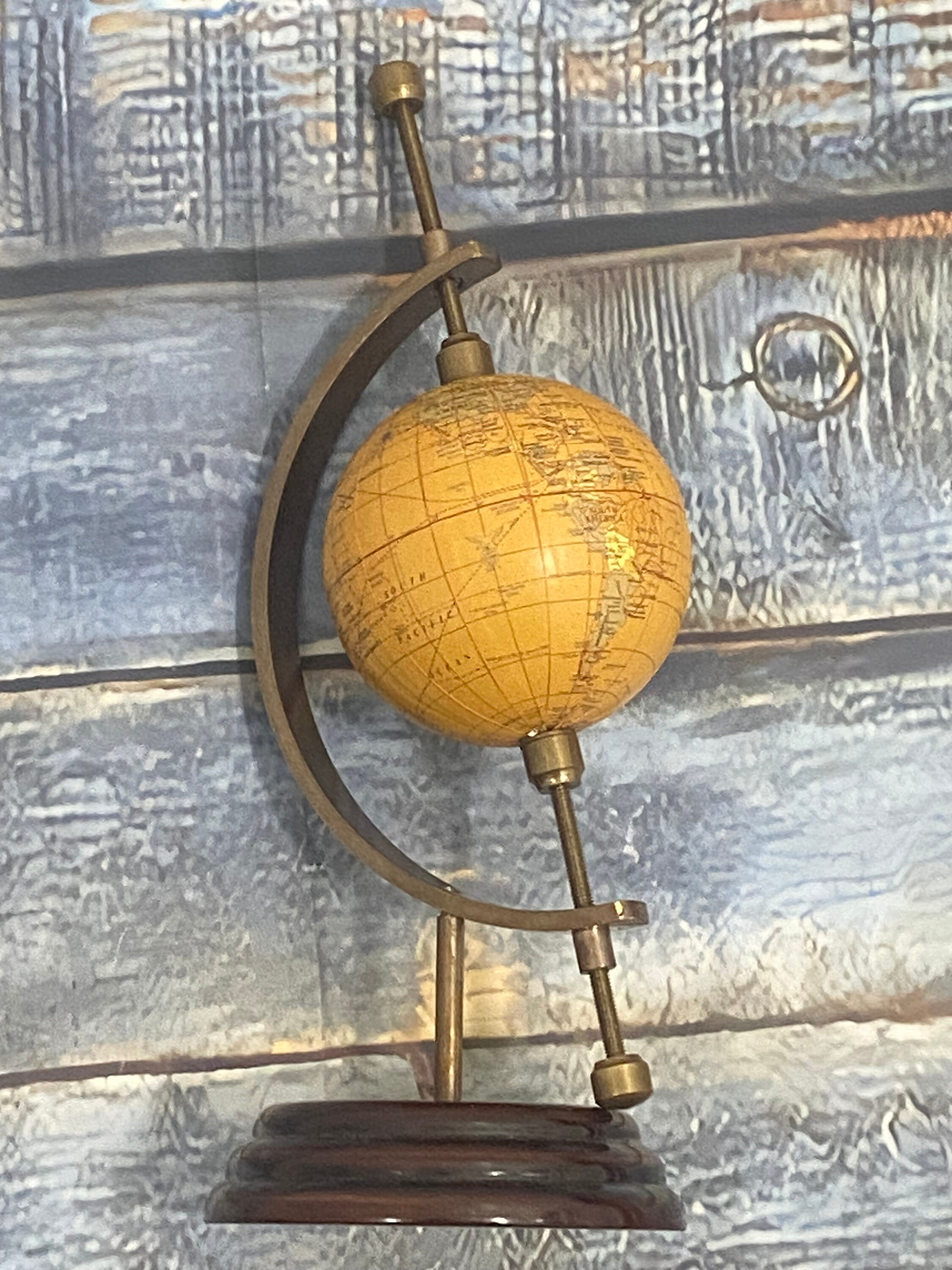 Brass Antique Style Globe World Map Nautical Handmade Beautiful Home or ...