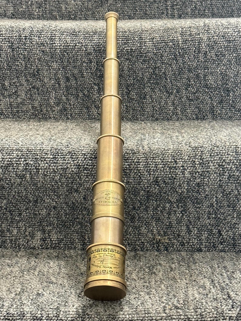 Vintage Brass Telescope Antique 20 Inch Hand Extending Naval Victorian ...