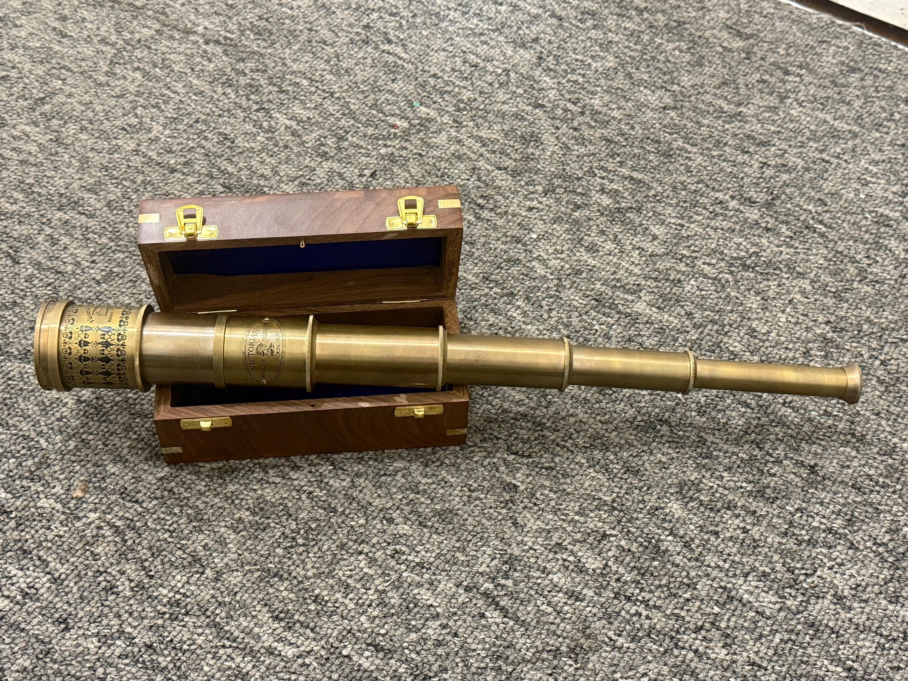 Vintage Brass Telescope Antique 20 Inch Hand Extending Naval Victorian ...