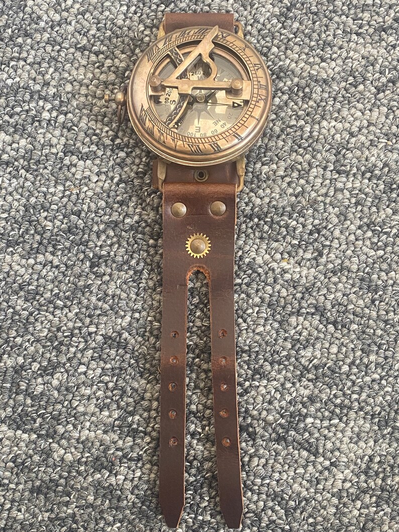 Nautical Vintage Steampunk Watch Style Sundial Compass/wrist Sundial ...