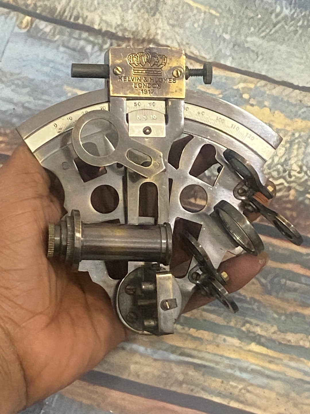 Vintage Solid Brass Nautical Ship Instrument Astrolabe Marine Sextant ...