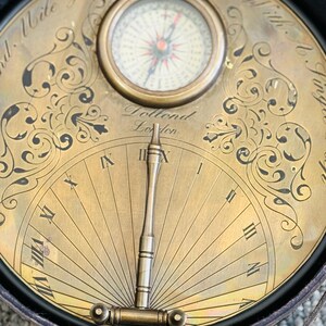 Functional Brass Sundial Compass-vintage Style Maritime Decor-nautical ...