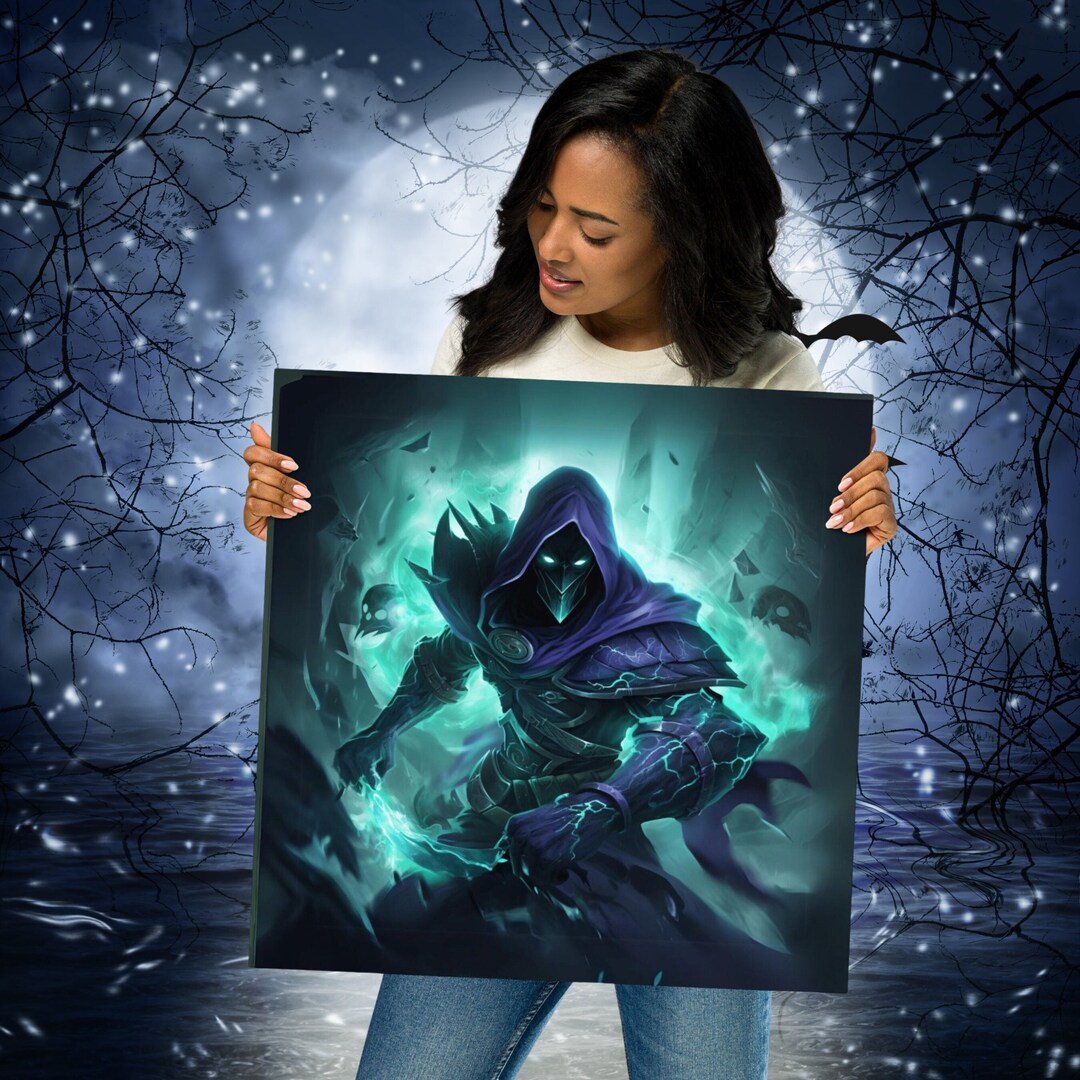Blue Wraith Poster Happy Halloween Magical Mythical Scary Wall Decor ...