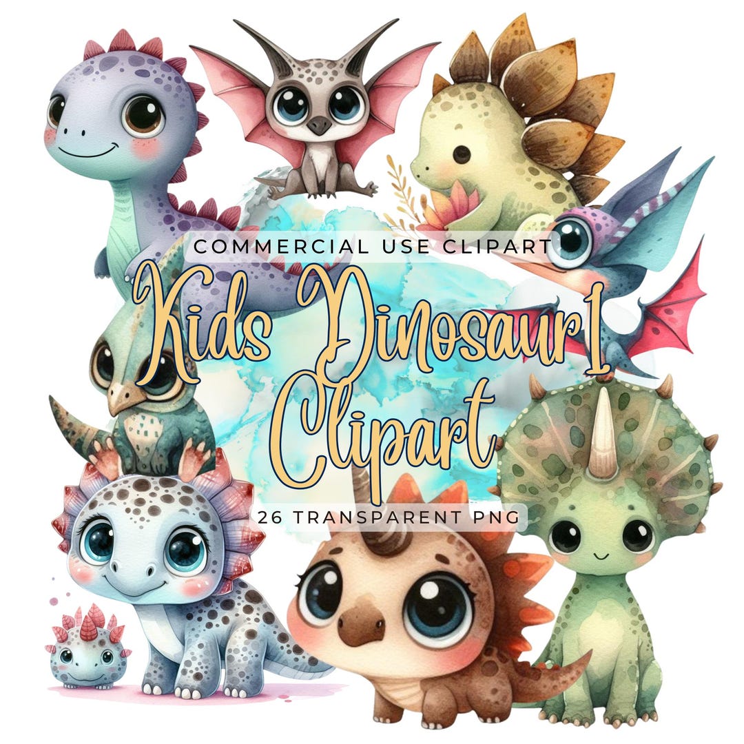 Kids Dinosaur 1 Clipart 26 PNG Images Transparent Background Cute ...