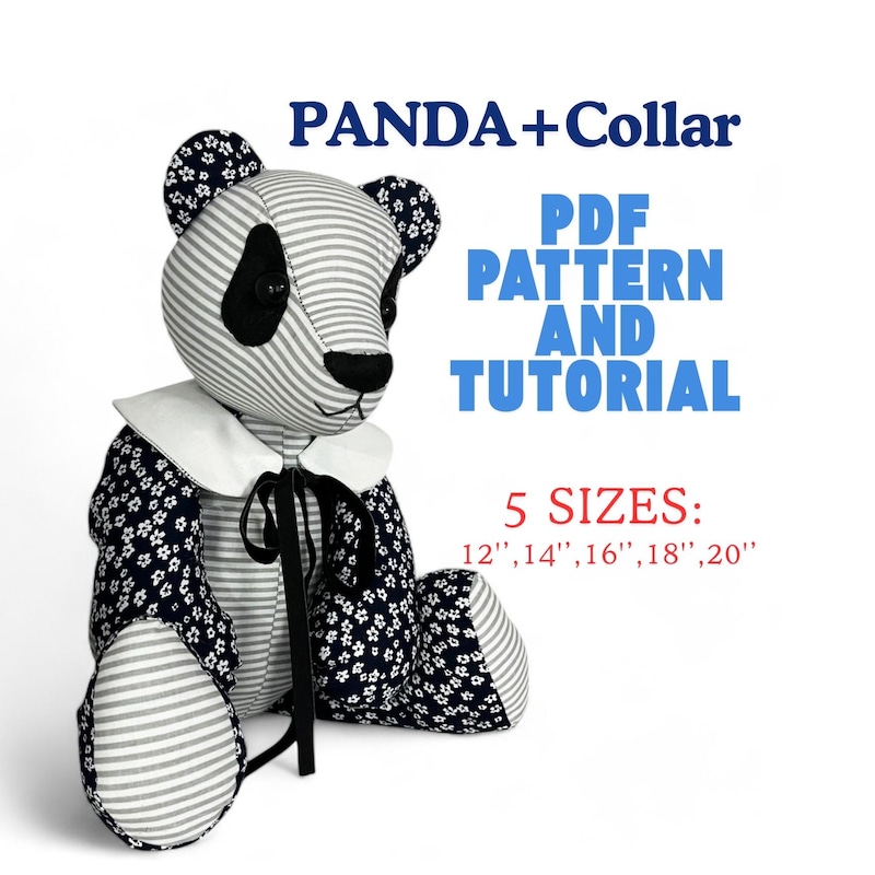 Panda Sewing Pattern - Etsy