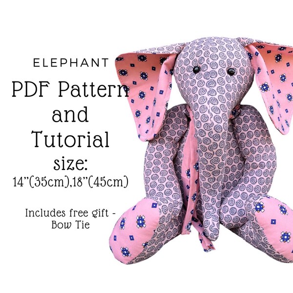 Elephant Sewing Pattern - Etsy