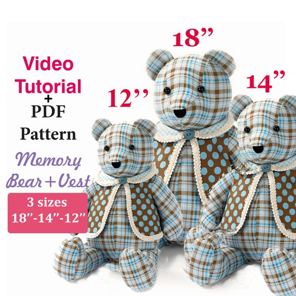 Memory Bear Pattern - Etsy
