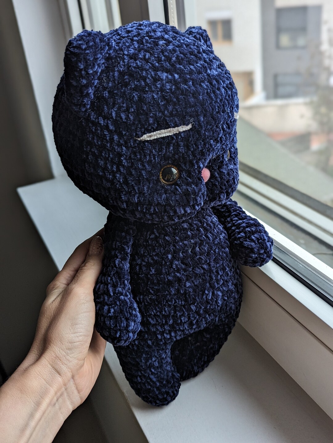 Big Black Blue Cat the Enchanting Midnight Blue - Etsy