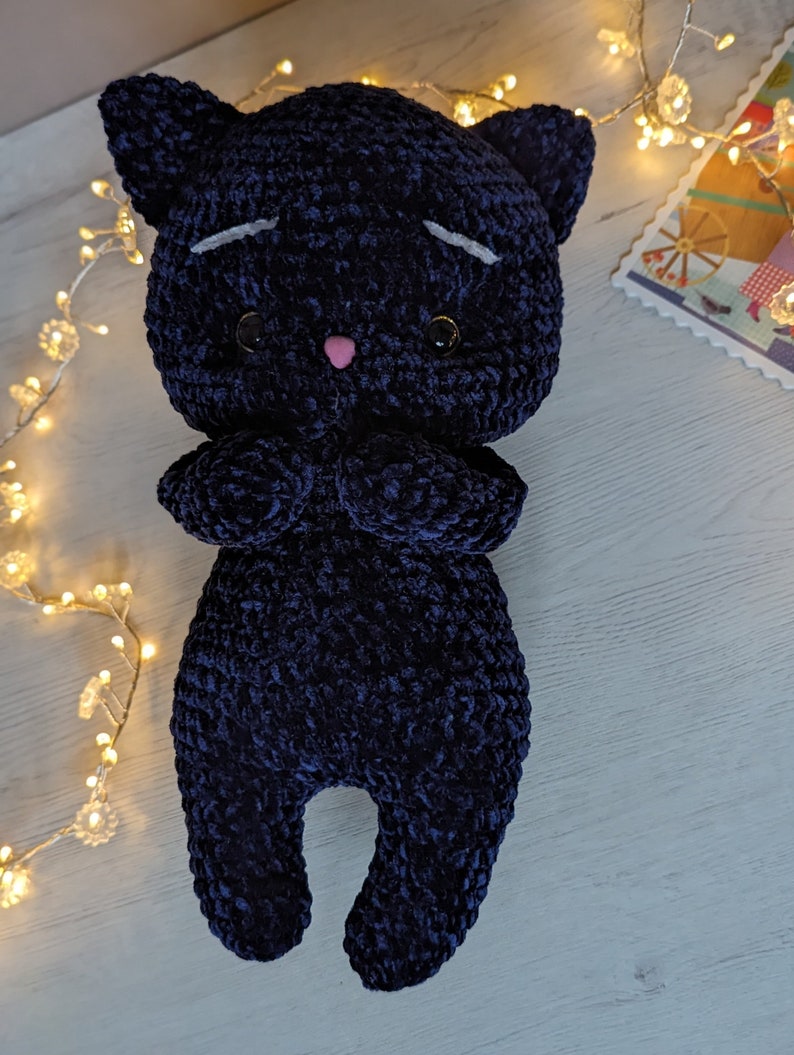 Big Black Blue Cat the Enchanting Midnight Blue - Etsy