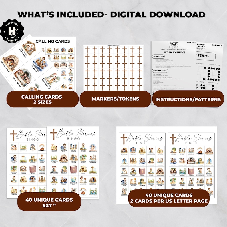 Bible Stories BINGO , Catholic Kids Bingo , Christian Religious Bingo ...