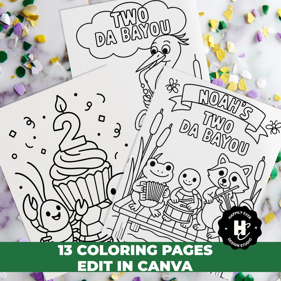Two Da Bayou Birthday Party Coloring Pages , Alligator ,crawfish ...