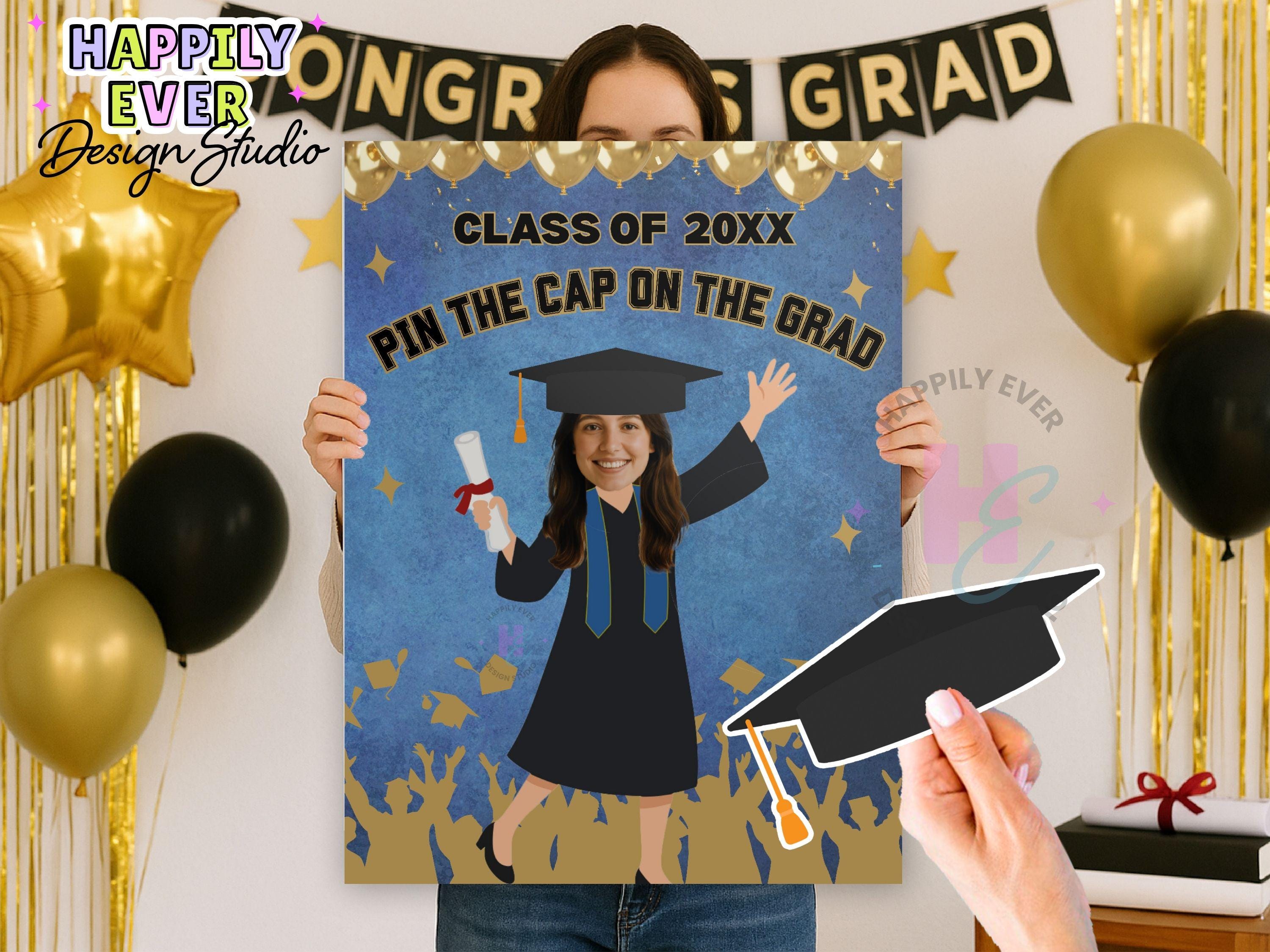 Graduate Face Party Game | Graduation Personalized Photo Decor ...