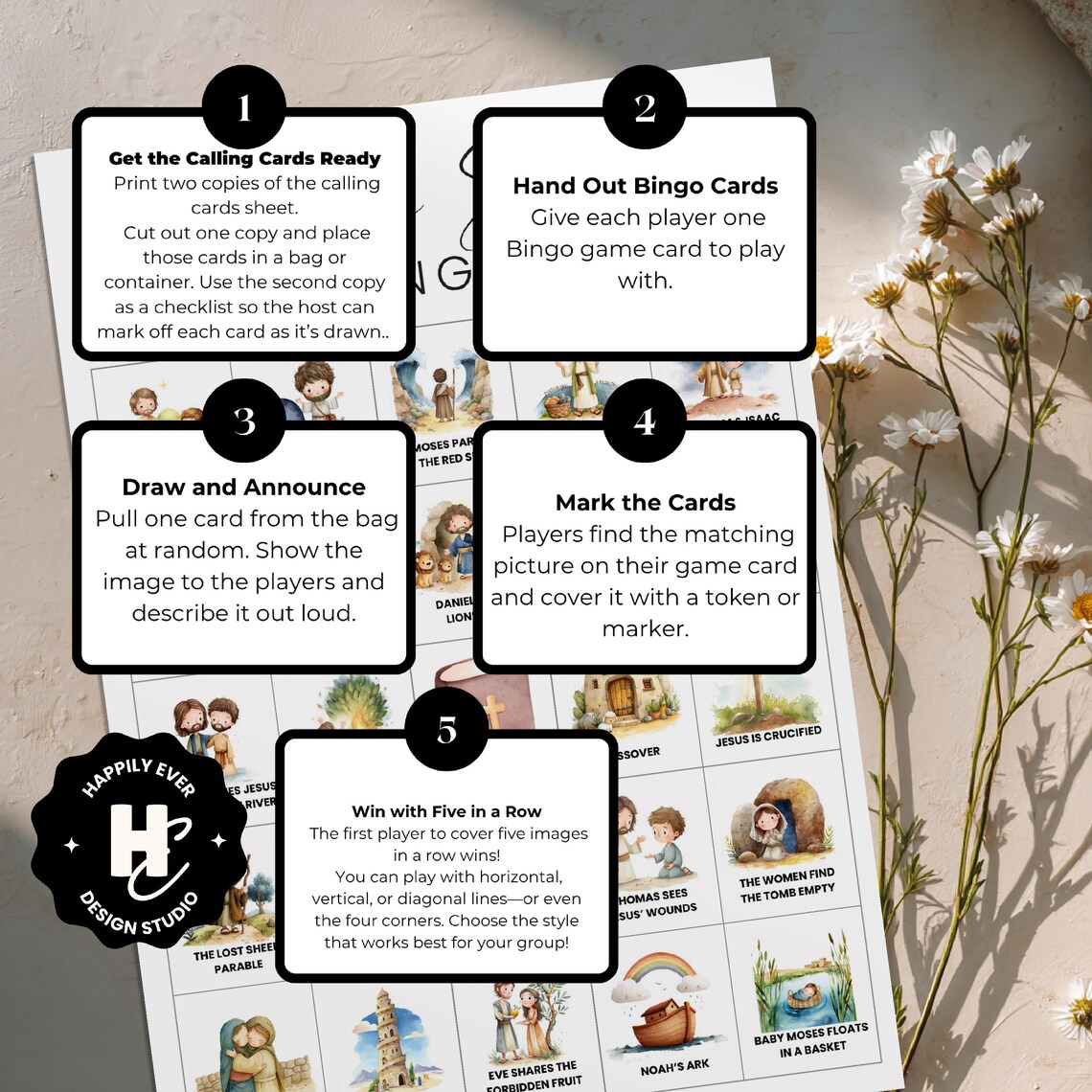 Bible Stories BINGO , Catholic Kids Bingo , Christian Religious Bingo ...